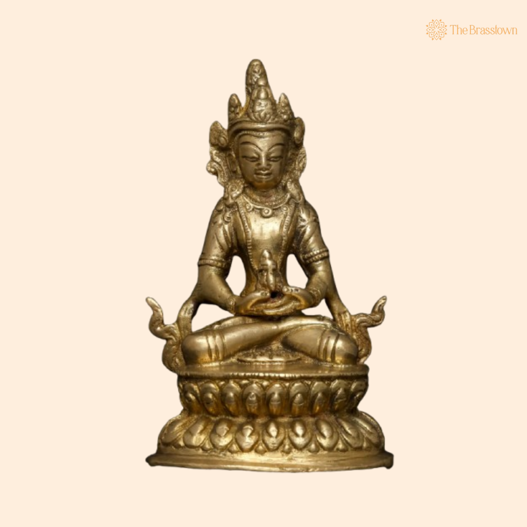 Brass Buddha Statue – Symbol of Inner Peace and Wisdom 4 Inch